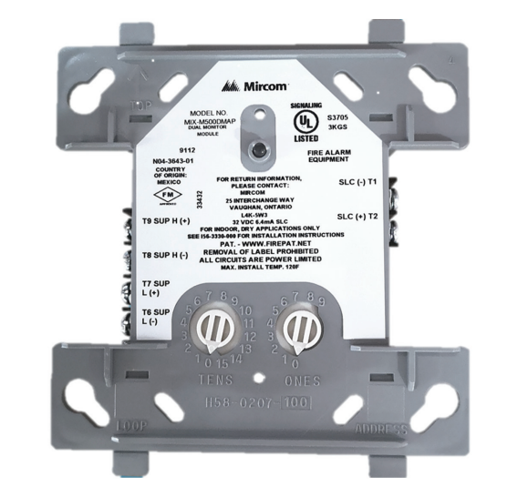 Mircom MIX-M500DMAPA Dual Monitor Module (NEW) – Fire Alarm Depot